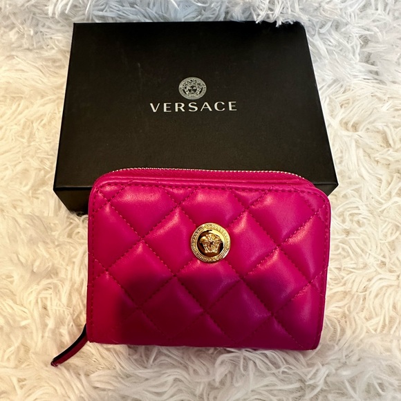Versace | Bags | Versace Compact Wallet | Poshmark